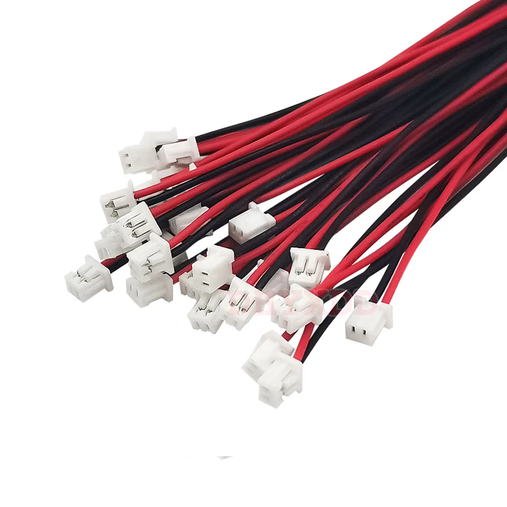 100PCS Micro JST 1.25 mm 2 Pin Cable Connector 1.25MM JST 2P Single ...