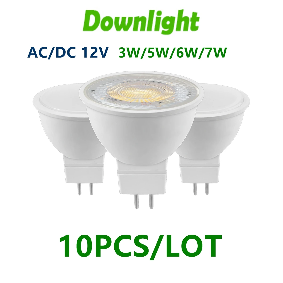 10pcs-lot-LED-Low-Voltage-Spotlight-GU5-3-MR16-AC-DC-12V-3W-7W-high ...