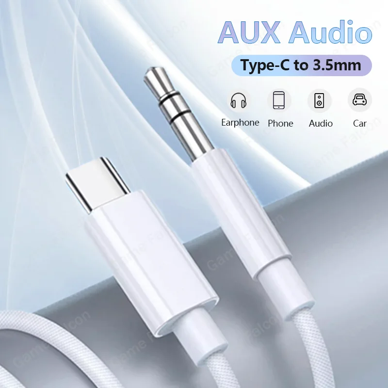 AUX Audio Cable USB C to 3.5mm Jack AUX Cable Car Speaker Headphone ...