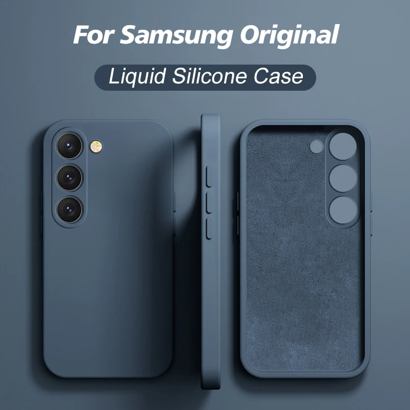 S23 S22 Ultra Plus Case Square Liquid Silicone Soft Cover For Samsung Galaxy S23 S22 Ultra Plus ...