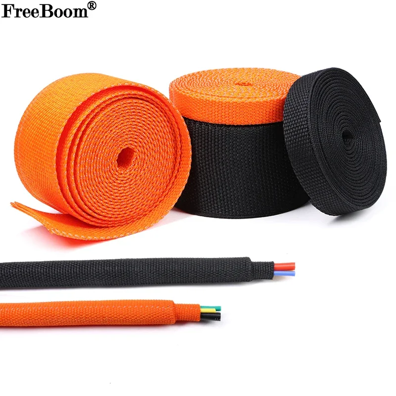 Heat-Shrink-Braided-Cable-Sleeve-6-8-10-12mm-Insulation-Flam-Retardant ...