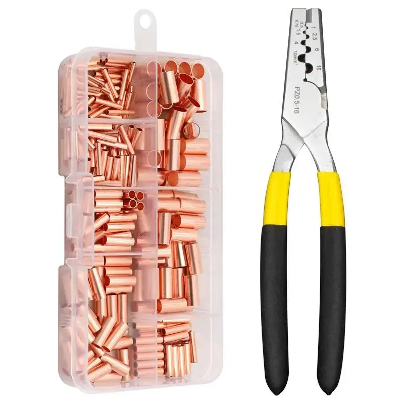 250PCS-GT-Copper-Connecting-Pipe-Wire-Joint-Small-Copper-Tube-Terminal-Cable-Lug-Bootlace ...