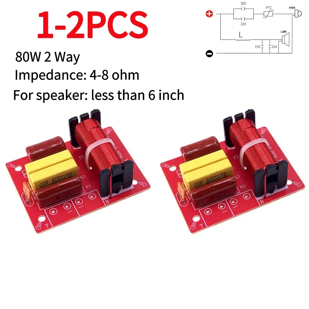 Speaker-Frequency-Divider-Stereo-Crossover-WEAH-234-80W-2-Way-Speaker ...