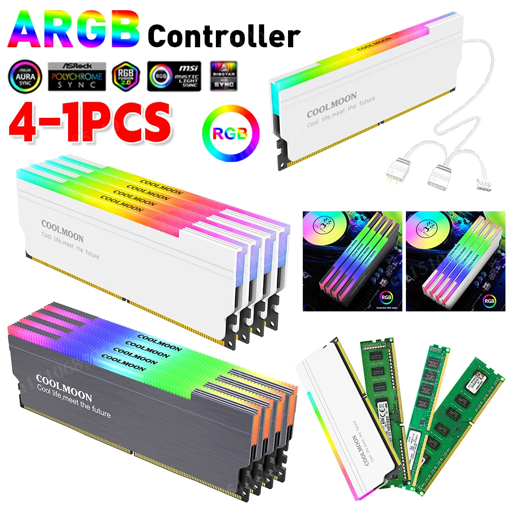 5V-3PIN-ARGB-DDR4-DDR3-Memory-Heat-Sink-with-Thermal-Silicone-Pad-Heat ...