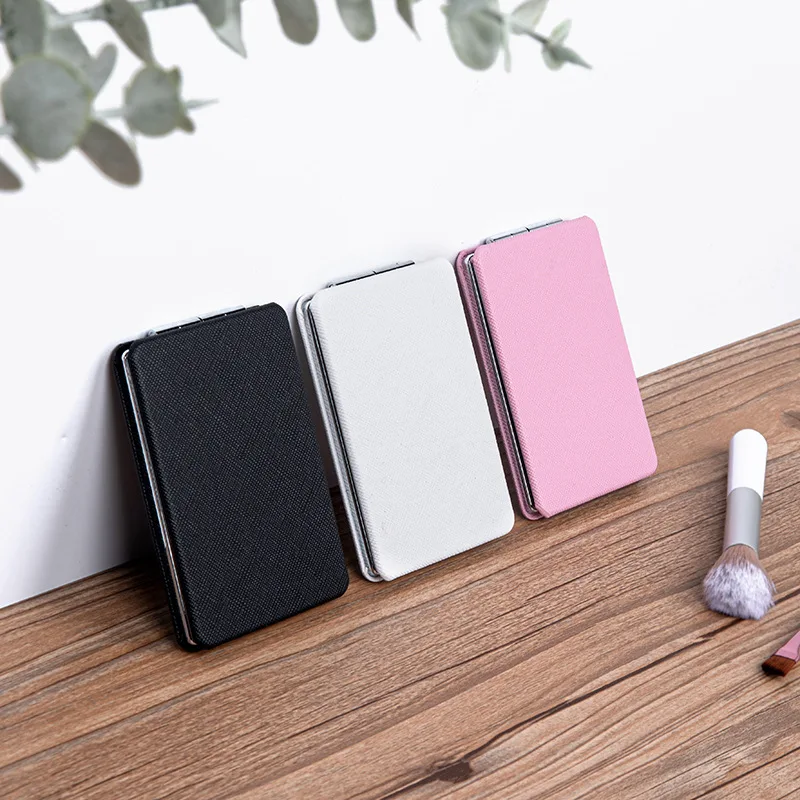 Portable-Mini-PU-Makeup-Mirror-Magnify-Foldable-Double-Pocket-Small ...