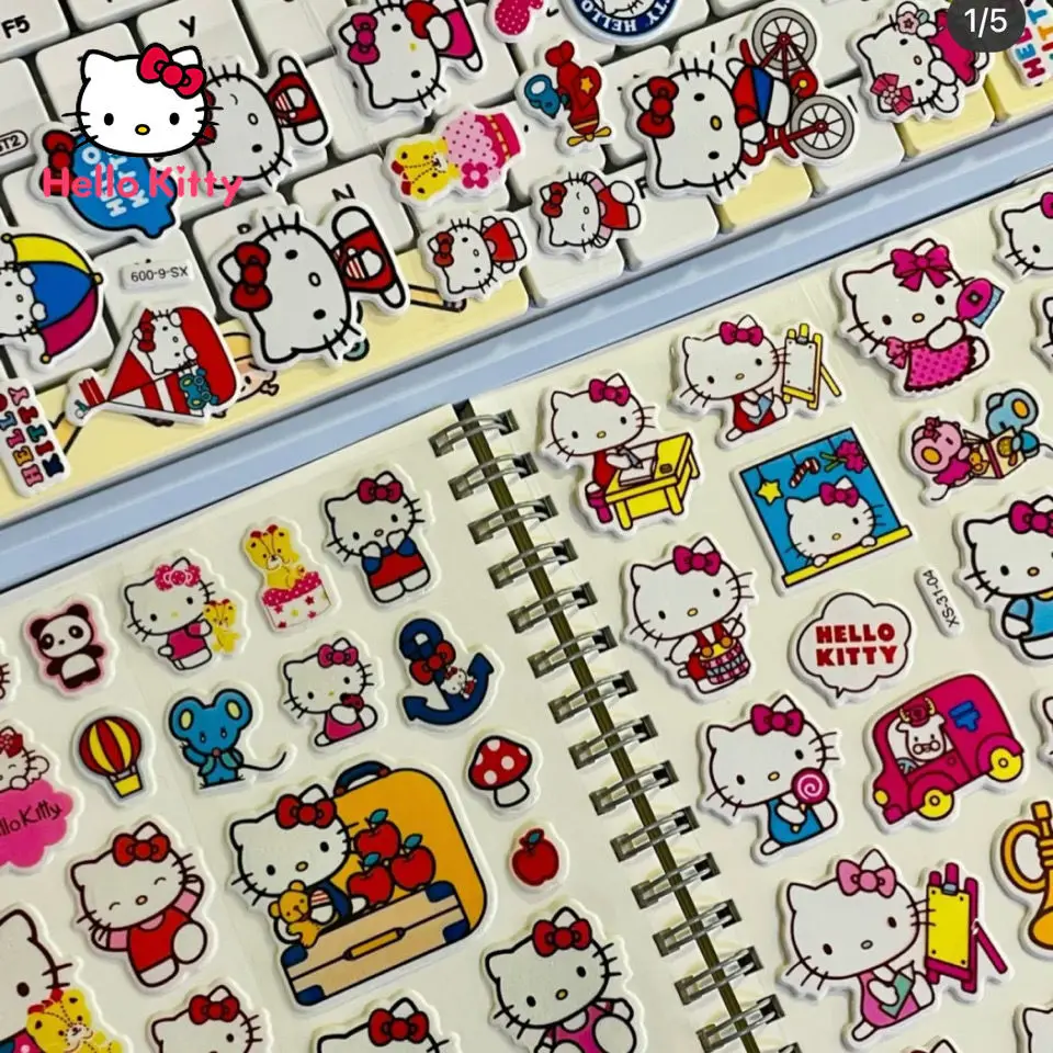 Hello-Kitty-Sticker-3D-Design-Self-Adhesive-Cartoon-Decorative-Child ...