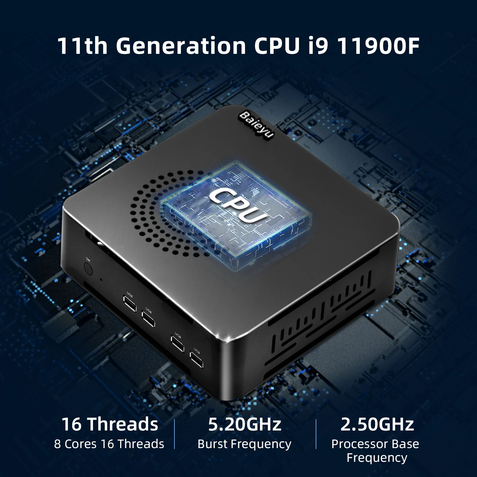 HYSTOU 11th Gen Gaming PC Intel Core i9 11900 DDR4 8G 16G M.2 NVME SSD ...