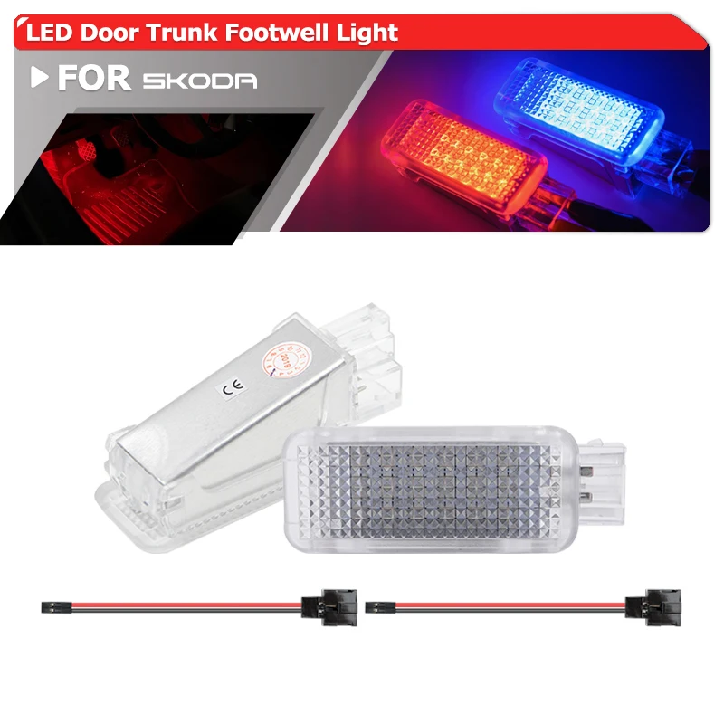 2x-White-Red-Blue-Led-Interior-Footwell-Boot-Trunk-Door-Courtesy-Light ...