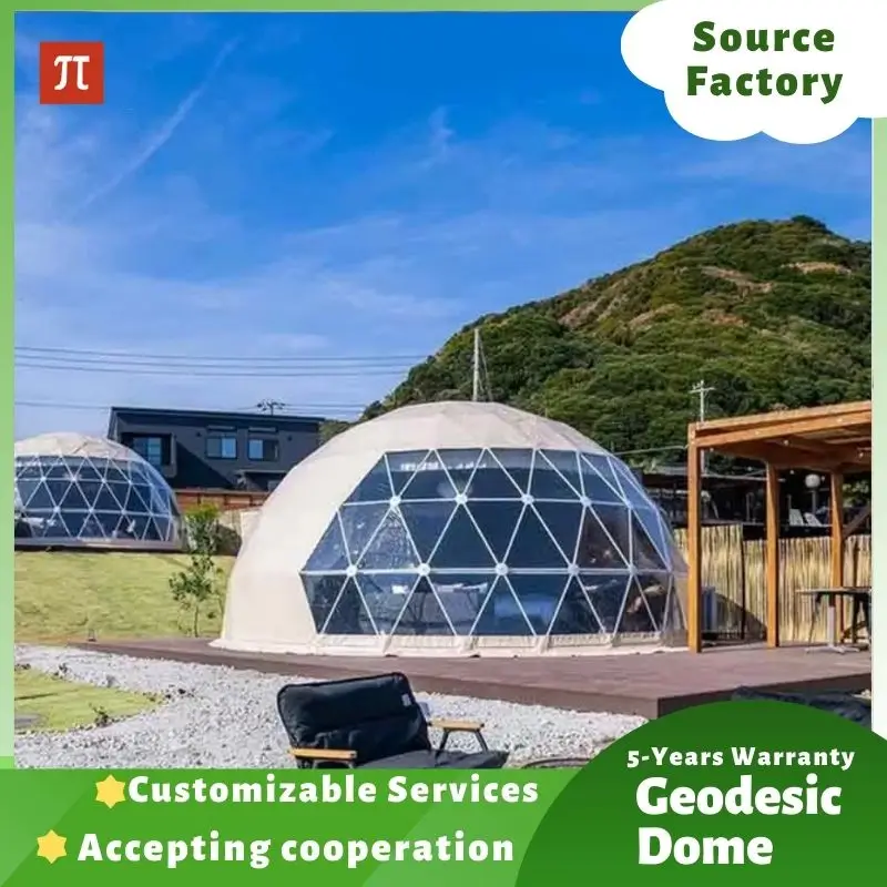 Luxury Glamping Round Outdoor Geodesic Dome Transparent Starry Sky ...