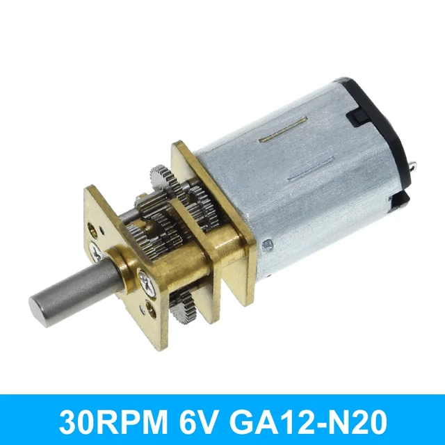 TZT DC 6V 30RPM 200RPM N20 Mini Micro Metal Gear Motor with Gearwheel ...