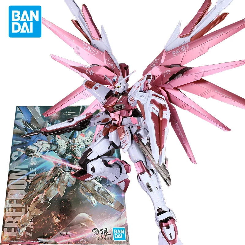 Bandai Gundam Model Kit MG Pink Sakura 2.0 Freedom Gundam Action Figure ...