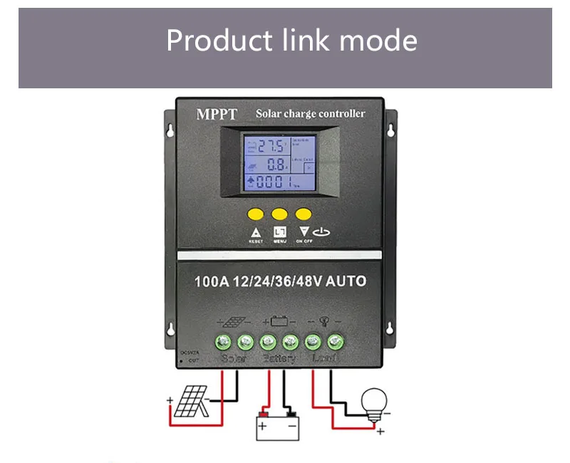 60A-Contrôleur de charge MPPT-PWM pour panneaux solaires, 12V-24V-36V-48V,outils de contrôle ...