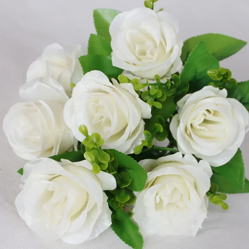 Simulation-White-7-Head-Imperial-Concubine-Rose-Fake-Wedding-Arch ...