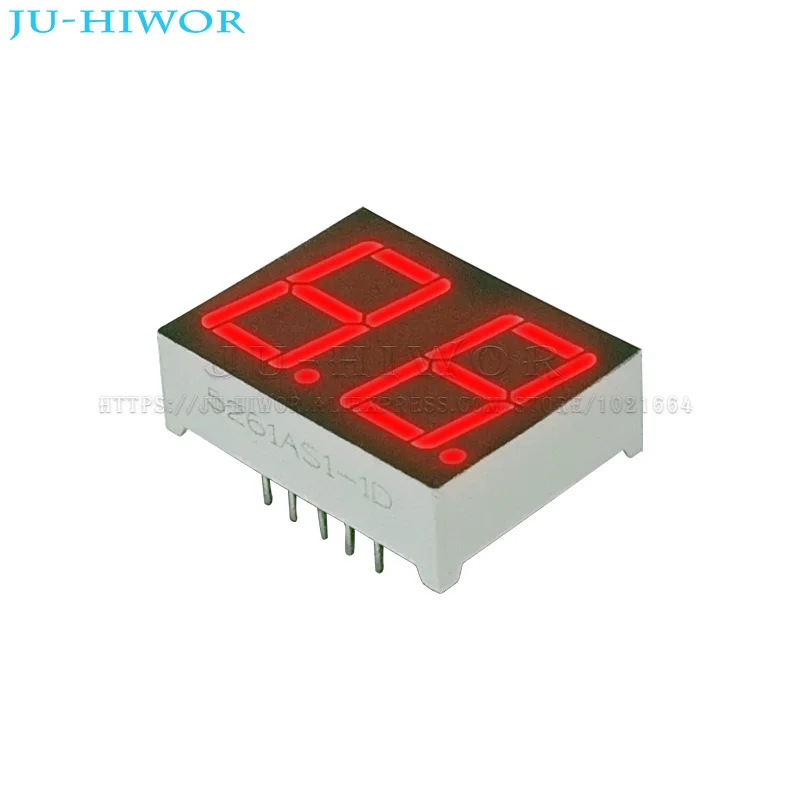 10pcs-10Pins-5261AS-5261BS-0-56-Inch-2-Digit-Bits-7-Segment-Red-LED ...