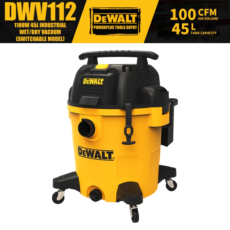 DEWALT-DWV112-Industrial-Wet-Dry-Vacuum-Switchable-Model-100CFM-1100W ...