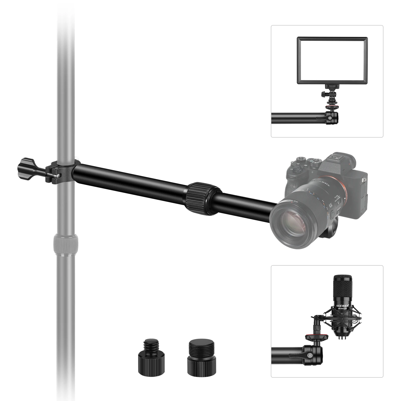 NEEWER DS001 Table Overhead Camera Mount Arm 11.8-20 inches/30-51 cm ...