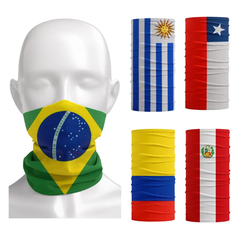 South America National Flag Bandanas Brazil/Colombia/Chile/Peru Neck ...