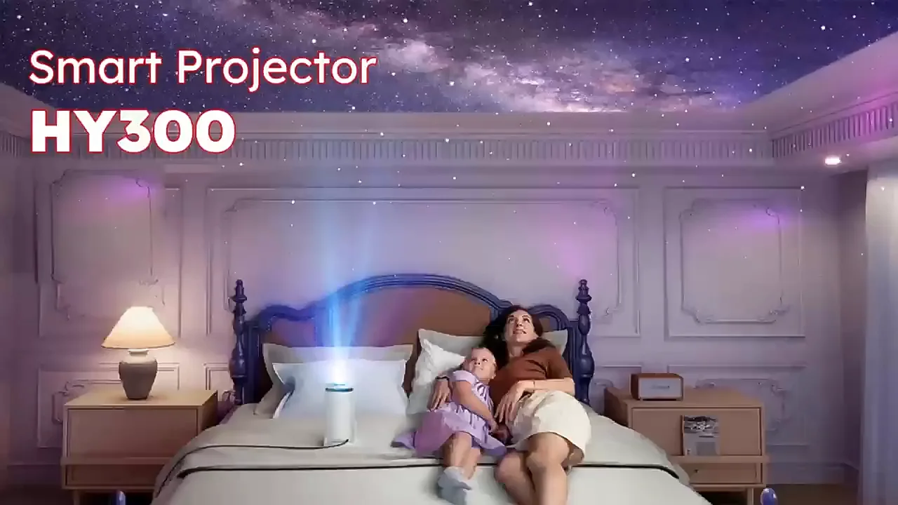 Android Smart Projector HY300 4K Home Theatre WiFi Bluetooth portable ...