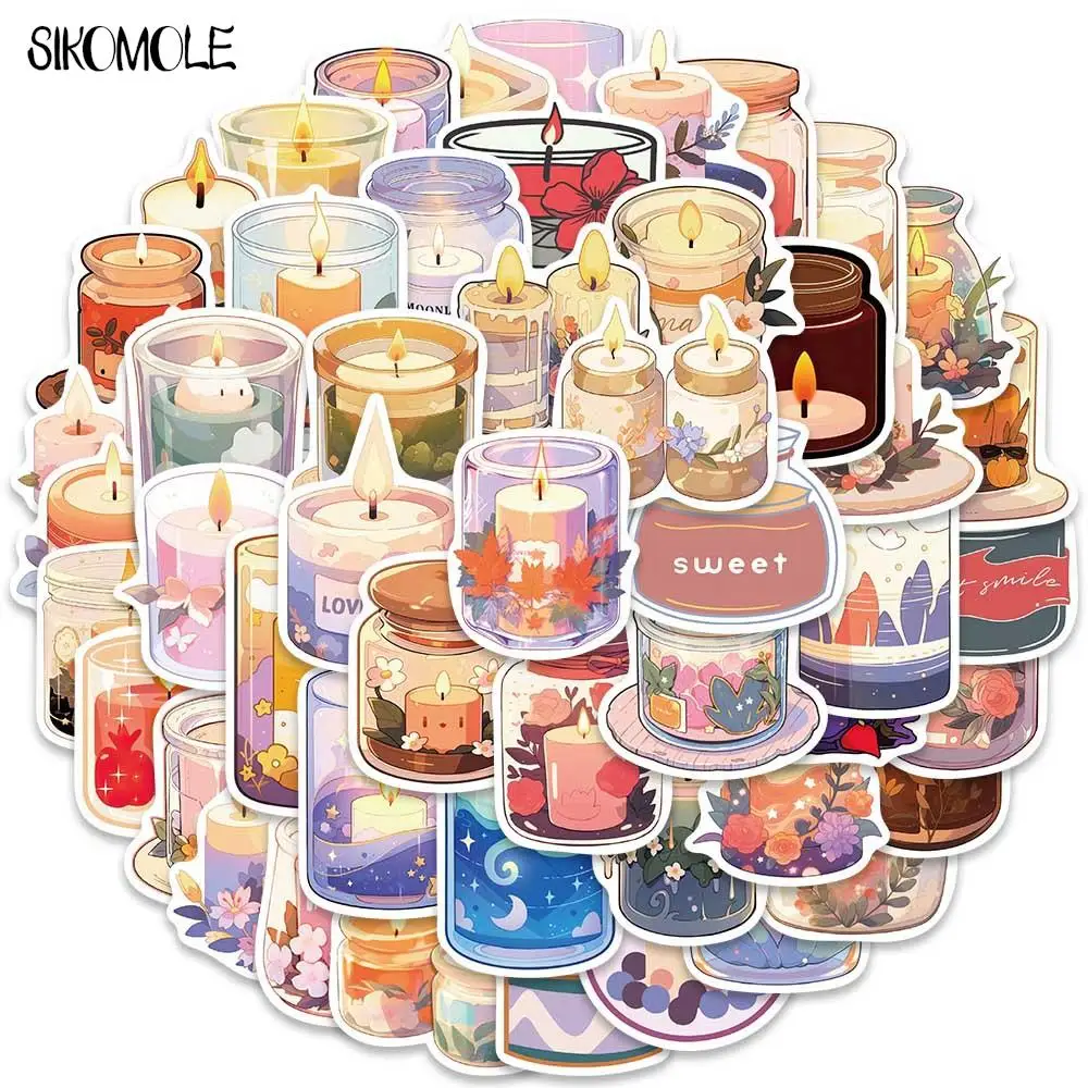 10-30-50PCS-Cartoon-Aromatherapy-Candles-Cute-Stickers-Kawaii-DIY ...