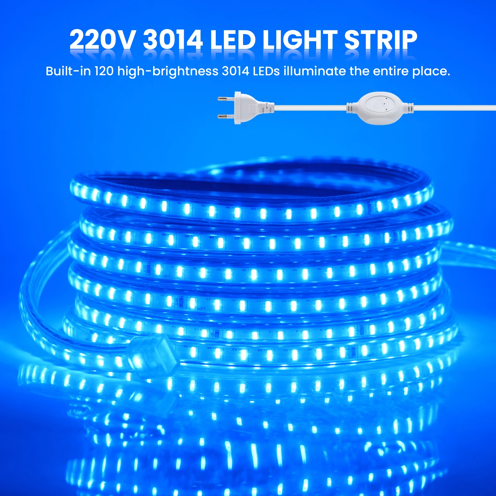 AC-220V-240V-LED-Strip-Waterproof-EU-UK-3014-120Leds-m-White-Warm-White ...