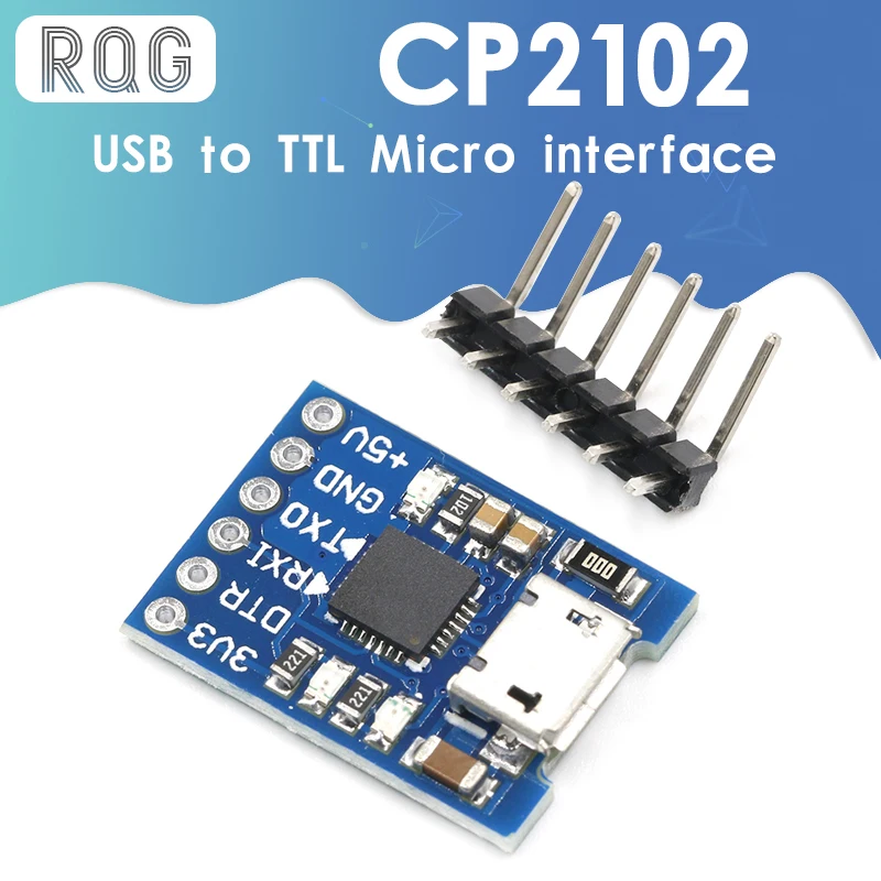 CJMCU CP2102 MICRO USB to UART TTL Module 6Pin Serial Converter UART ...
