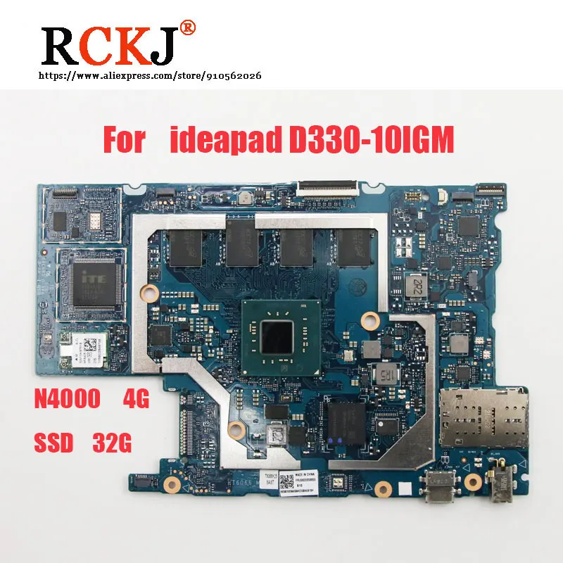 Original For Lenovo ideapad D330-10IGM Laptop Motherboard N4000 CPU 4G ...