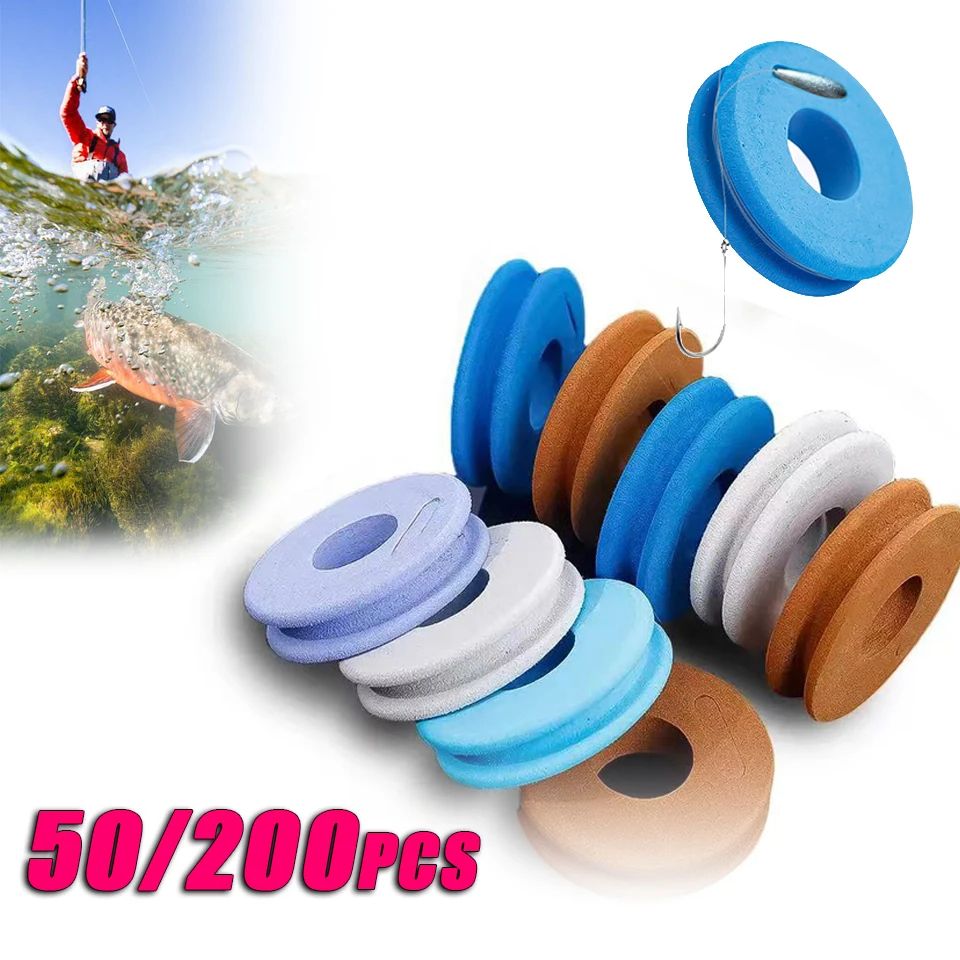 50-200PCS-EVA-Main-Line-Spool-Foam-Main-Coil-Fish-Line-Spool-Fish-Coil ...