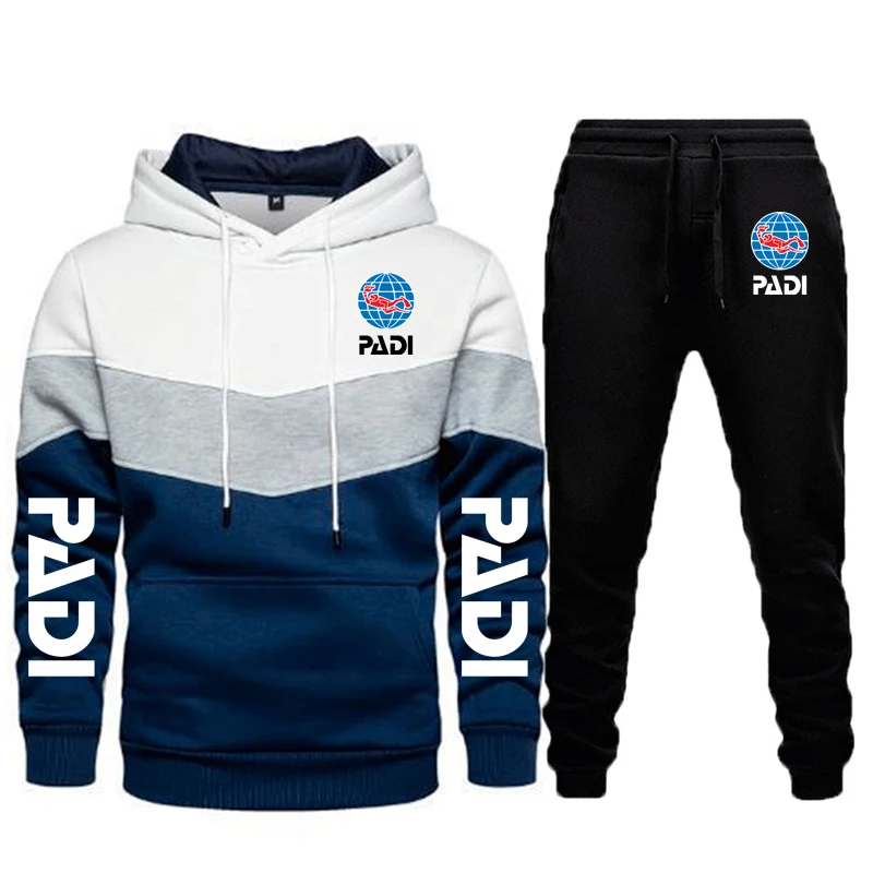 Men-s-Hoodie-Pants-Sports-Suit-Scuba-Driver-Padi-Print-Casual-Fleece ...