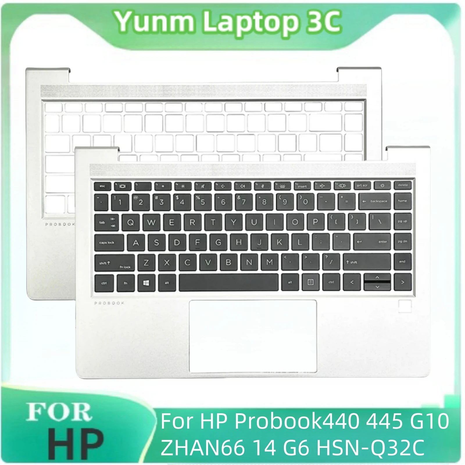 HP-Probook-440-445-G10-ZHAN66-14-G6-HSN-Q32C-US-Backlit-Keyboard-Palm ...