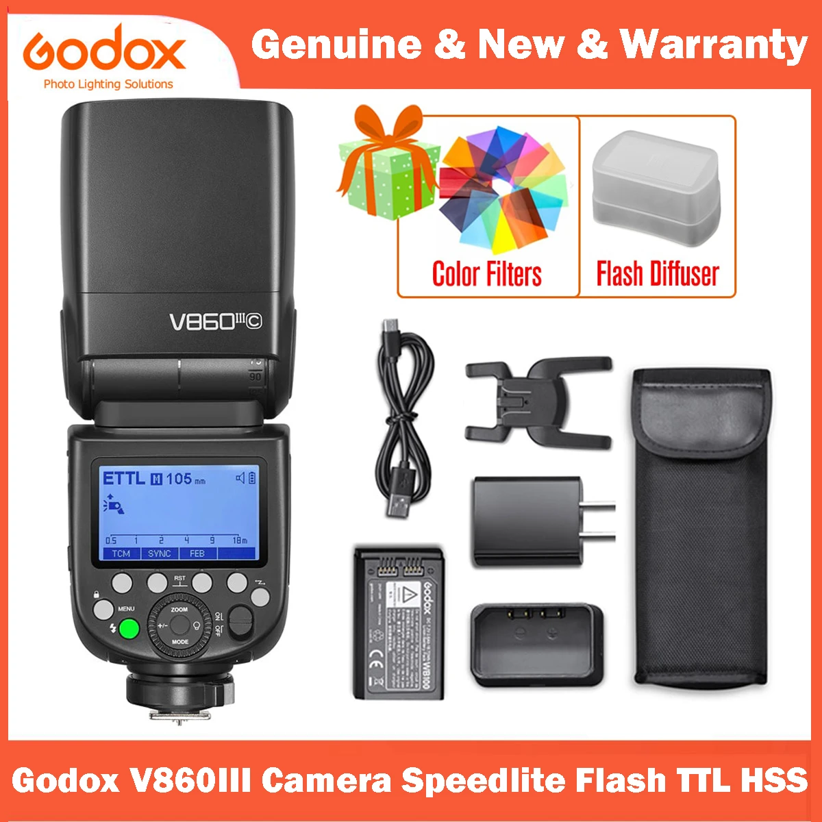 Godox V860III V860 III E TTL ii hss câmera flash speedlite para canon ...