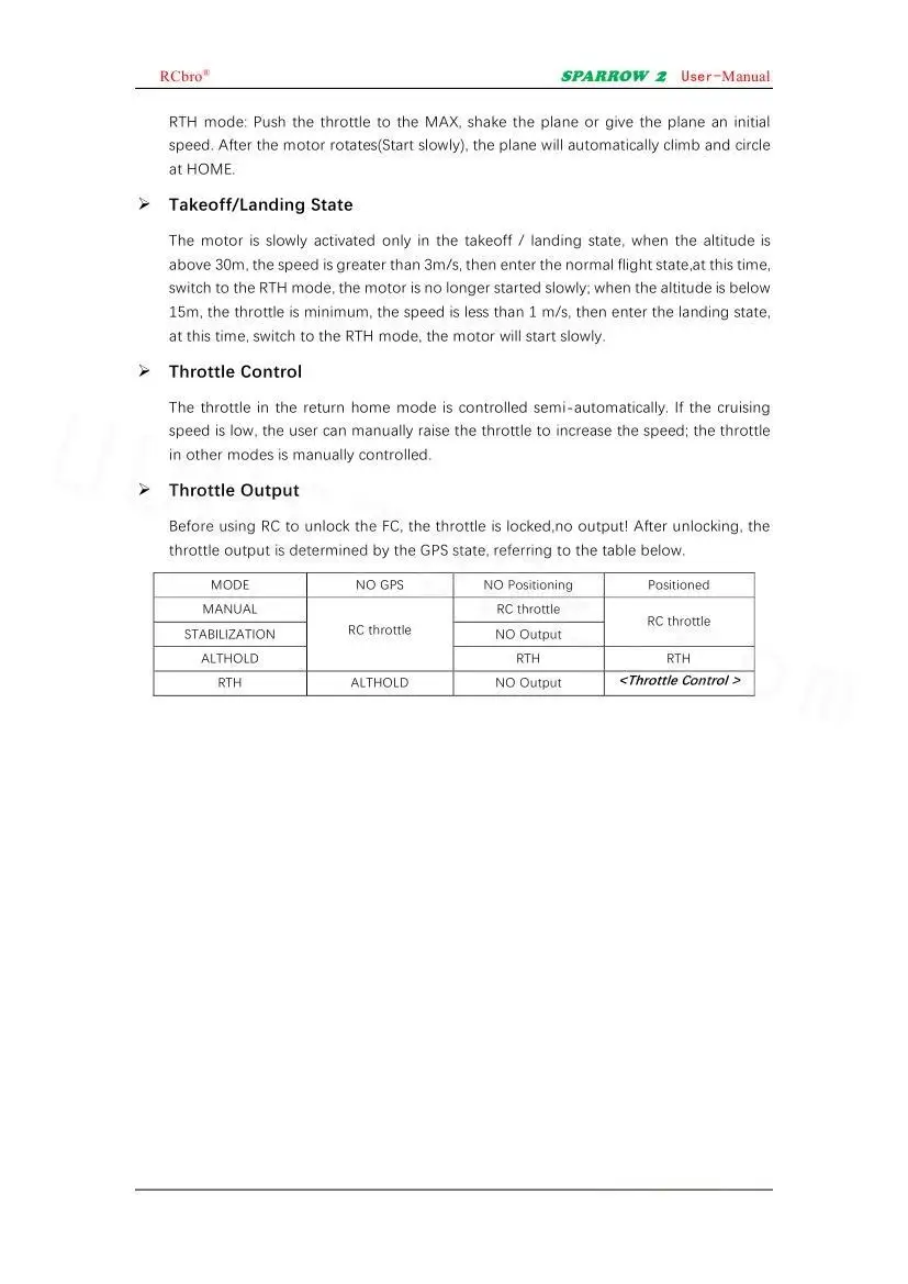 Lefei V2 Sparrow Stabilisation de retour à la maison à 6 axes avec mod ...
