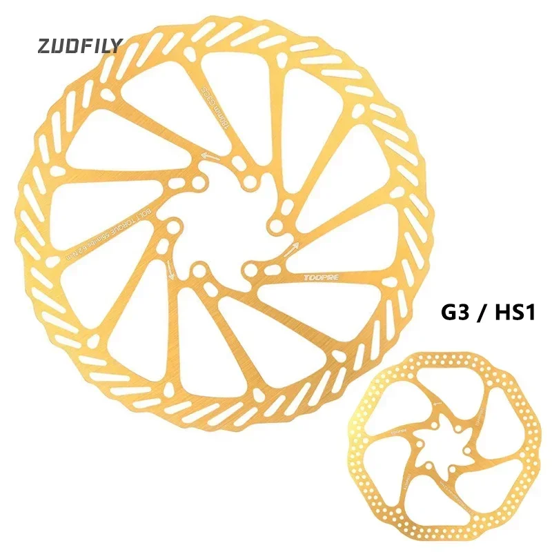G3-HS1-Bicycle-Brake-Disc-160mm-180mm-MTB-Bike-Golden-Brake-Disc-High ...