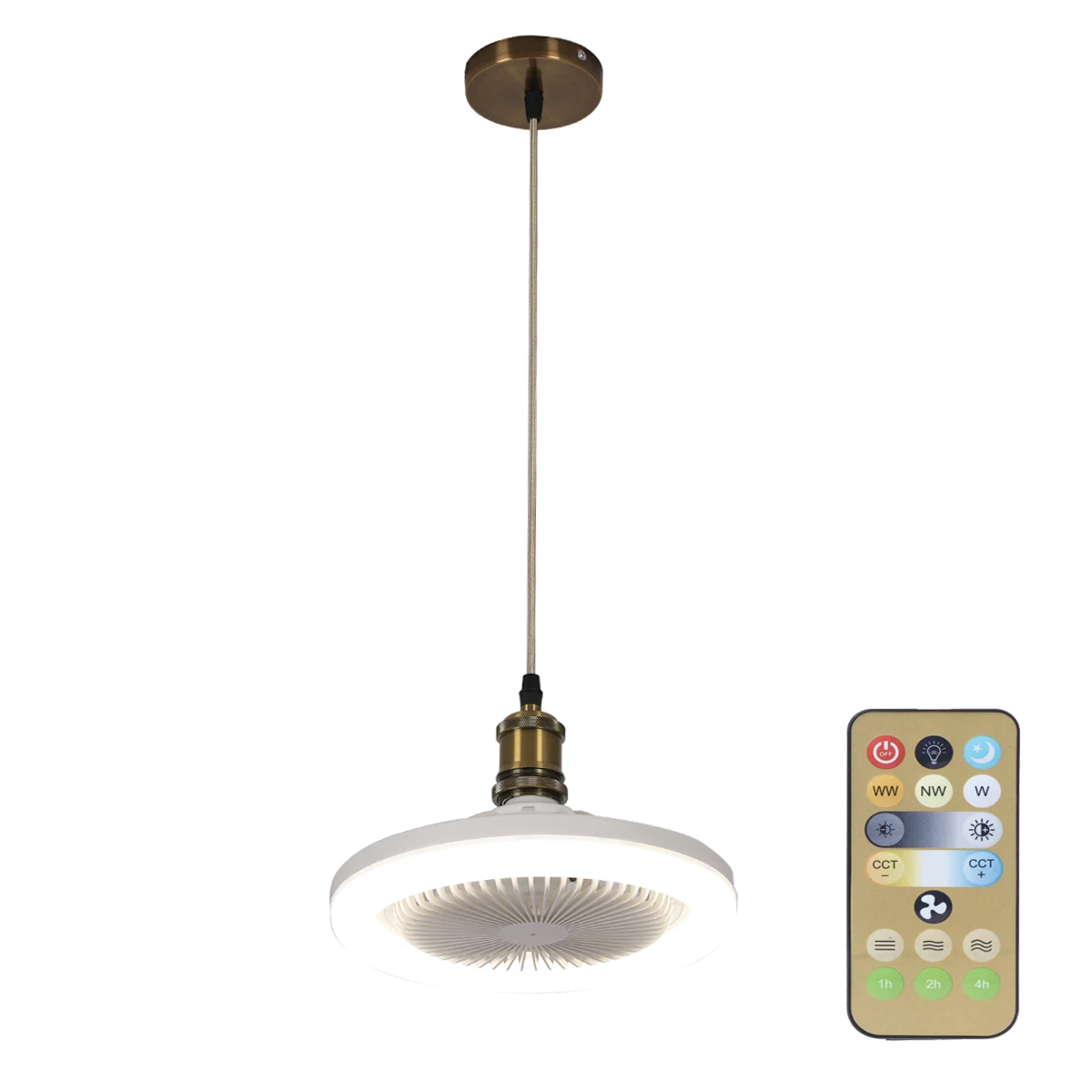 LED-smart-fan-light-E27-bulb-30W-LED-Pendant-lamp-with-Remote-Control ...