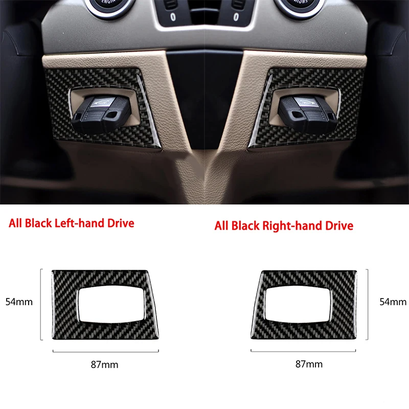 Carbon Fiber Car Ignition Switch Key Hole Cover Car Interior Trim ...