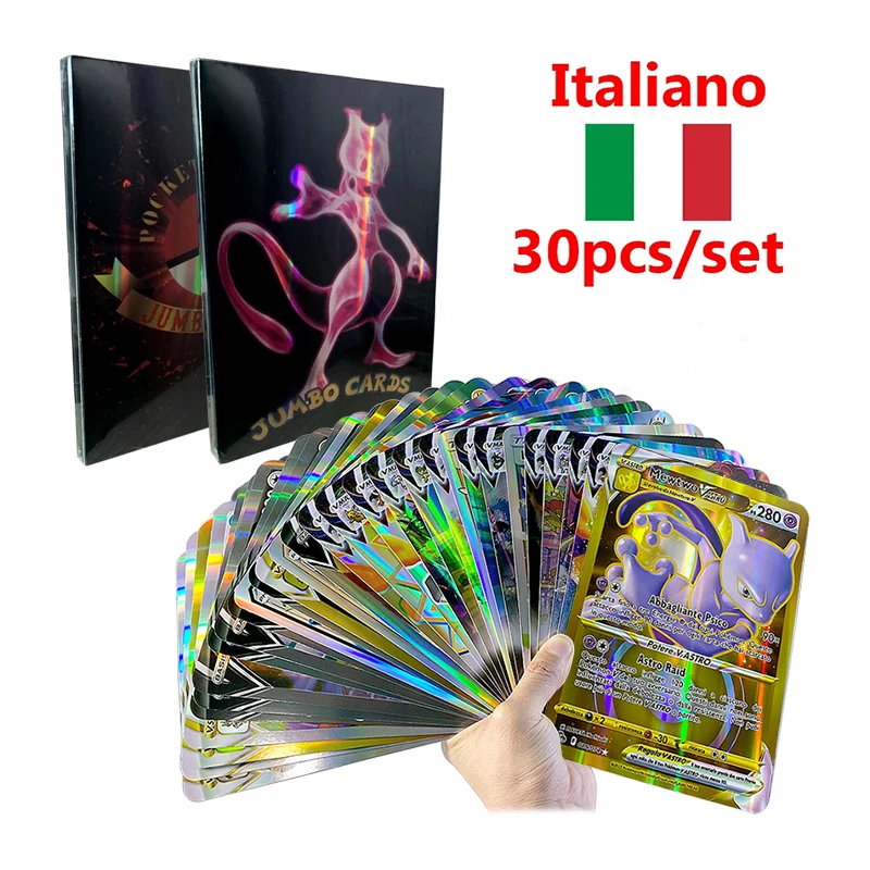 5-30-Pcs-set-Pokemon-Cards-Jumbo-Card-Italian-English-Vmax-GX-Color ...