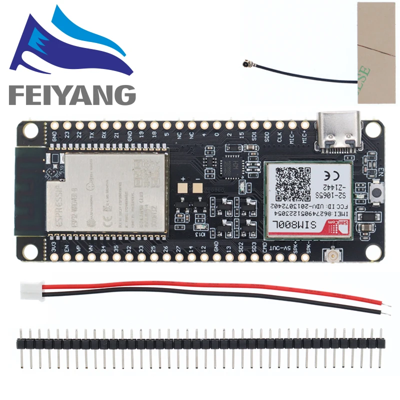 TTGO t call V1.4 ESP32 módulo inalámbrico, antena SIM, tarjeta SIM ...