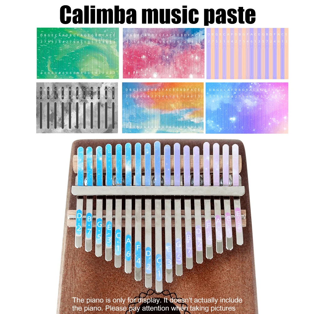 PVC-21-Key-Kalimba-Sticker-Thumb-Piano-Decals-Scale-Logo-Stickers ...