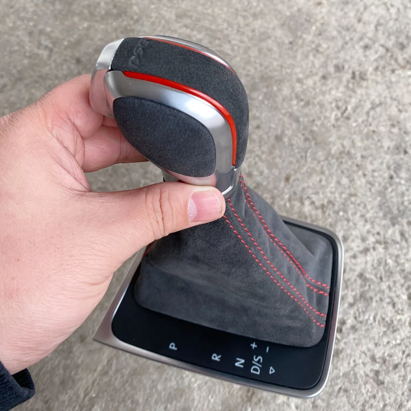 DSG Genuine leather red stitch Gear Shift knob For Golf 7 7.5