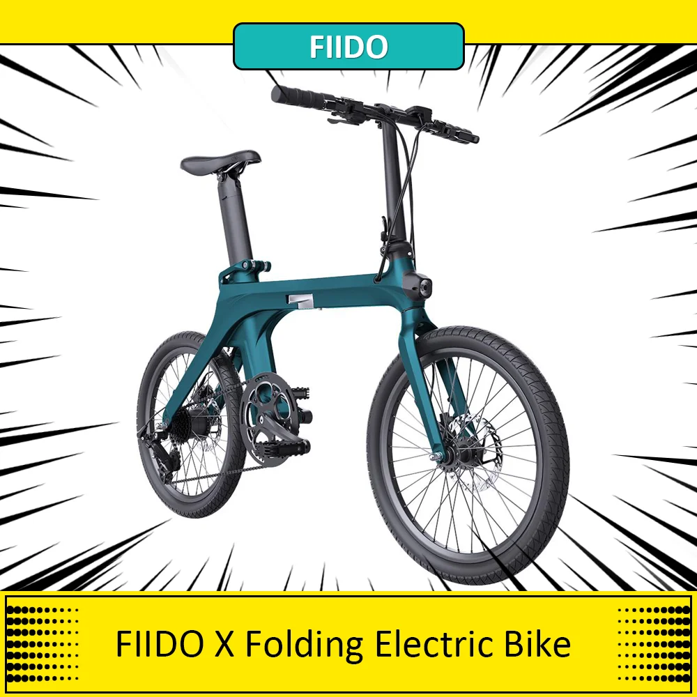 FIIDO X bicicleta eléctrica plegable para ciudad, ciclomotor con batería de litio de 48V, 350W y ...