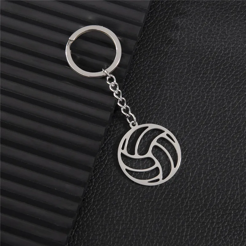 Simple Volleyball Souvenirs Keychain Metal Ball Shaped Pendants ...