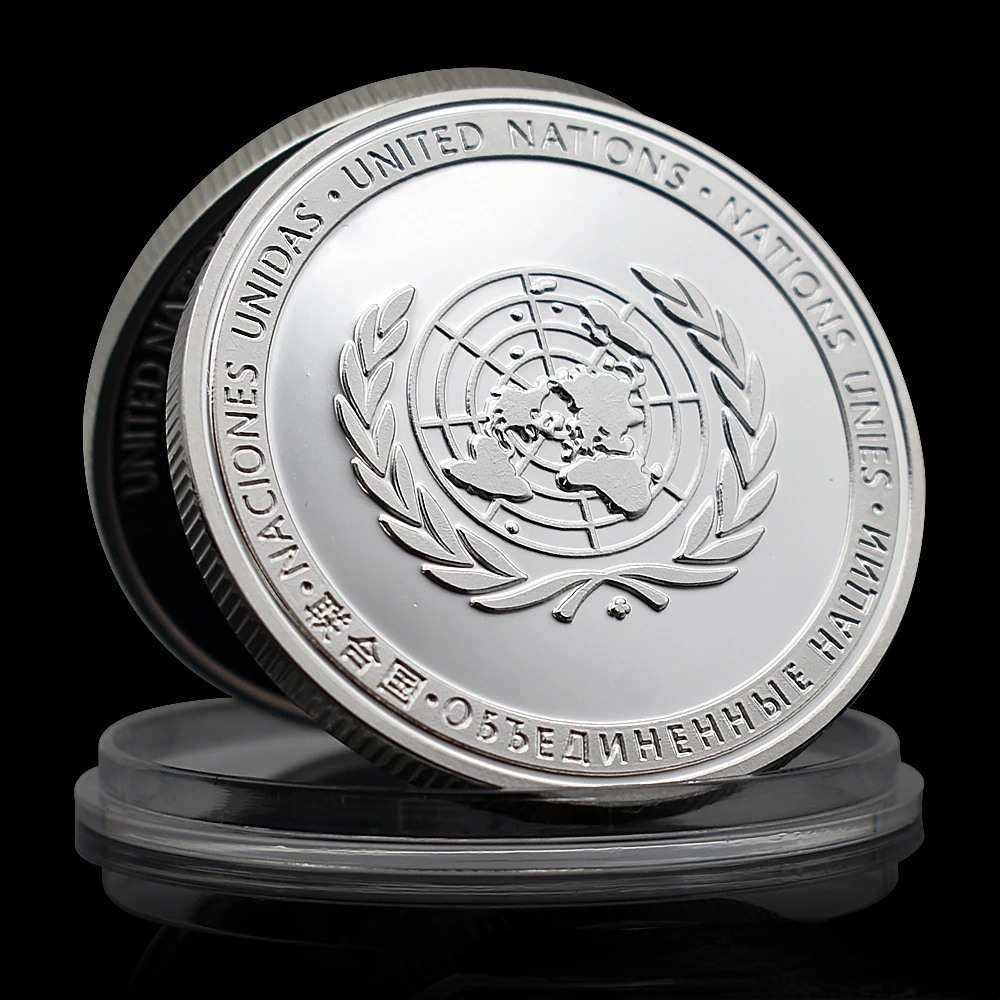 Souvenir-World-Peace-Medal-United-Nations-Silver-plated-1-ounce-Coin ...