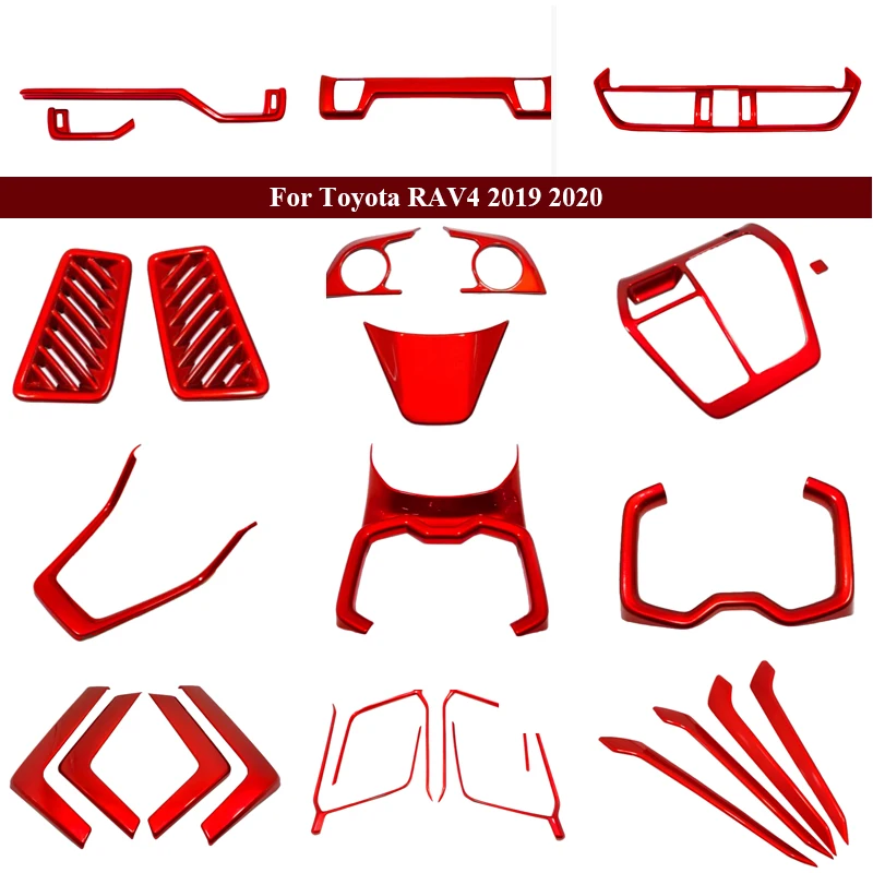 Car-Dashboard-Screen-frame-Chrome-Interior-trims-Car-Interior-RED ...