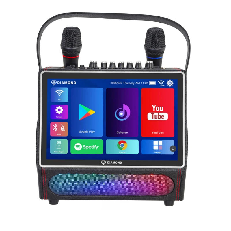 Diamond Stock Dual 5.25 Woofer 2-Way Wood 40W High Power Android System ...