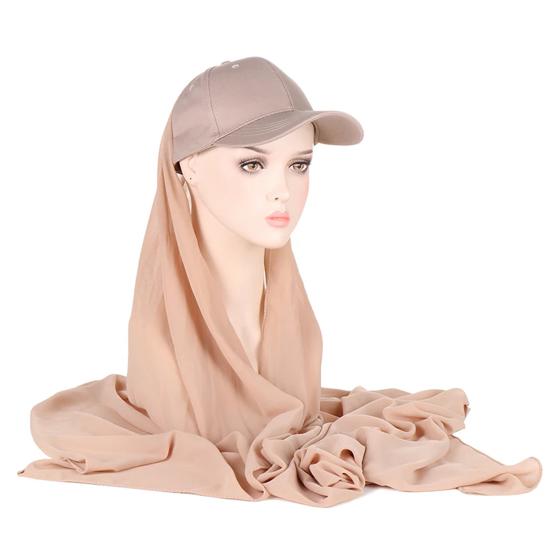 2-In-1-Chiffon-Hijab-Scarf-Sports-Baseball-Cap-Scarf-with-Shawl-Summer ...