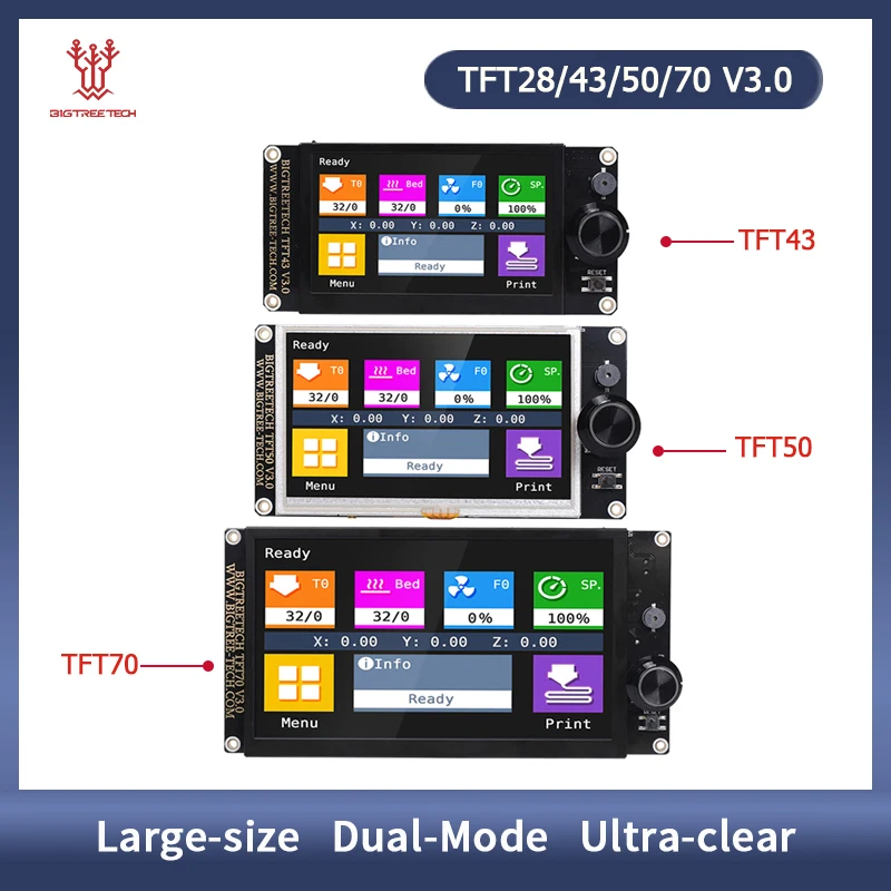 BIGTREETECH TFT43 TFT50 TFT70 TFT28 V3.0 Touch Screen 12864LCD 3D ...