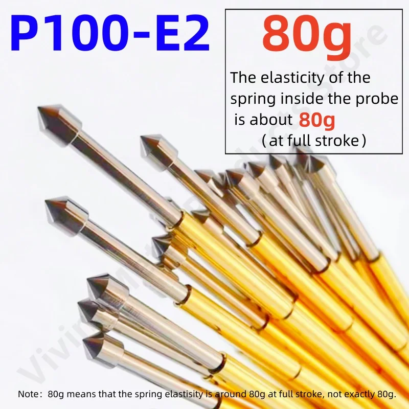 20-100PCS-P100-E2-Spring-Test-Probe-Pogo-Pin-P100-E-Test-Pin-Needle ...