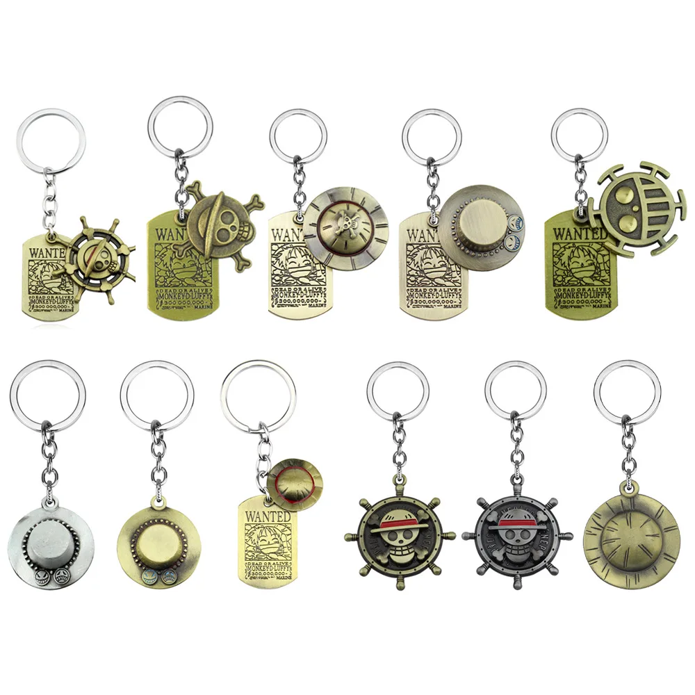 Anime-One-Piece-Keychains-Accessories-Luffy-Hat-Zoro-Charm-Car-Bag-Key ...