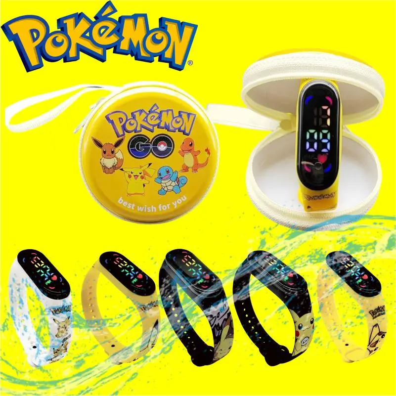 Pok-mon-Pikachu-Cute-Gengar-Digital-Watch-Toy-Cartoon-Anime-Figure-tin ...