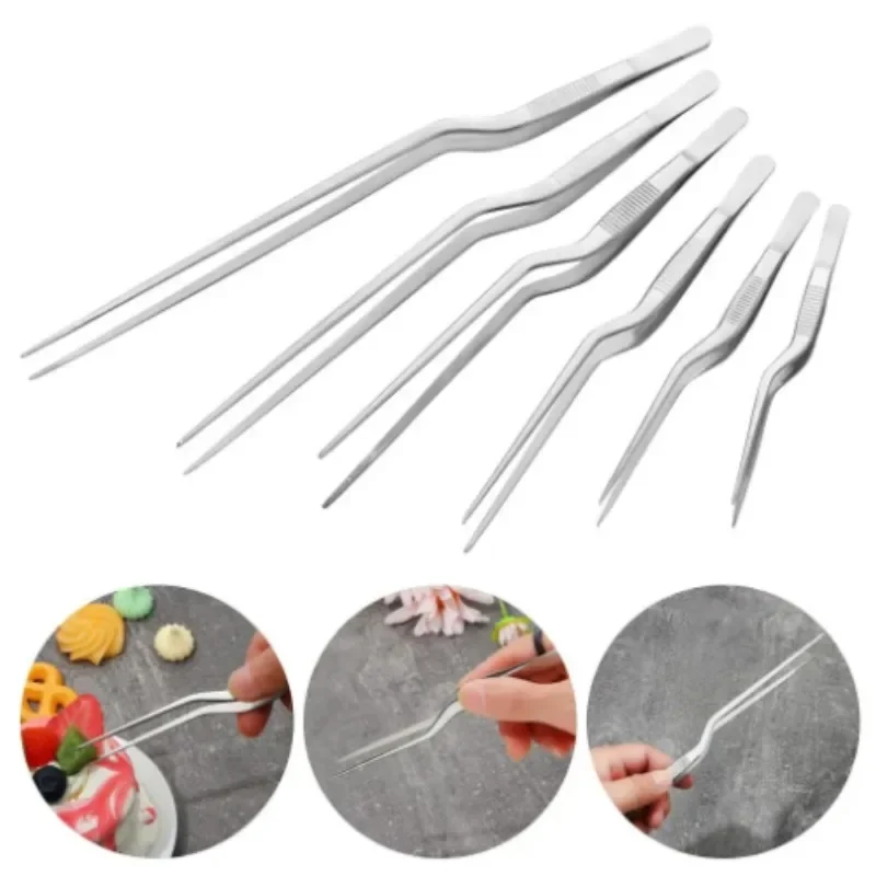 Silver-Kitchen-Tweezer-Utensil-BBQ-Tweezer-Food-Clip-Kitchen-Bar-Chief ...