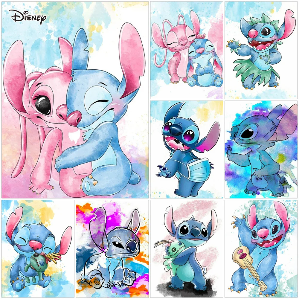 Cute Cute Stitch and Angel Drawing: The Ultimate 5D Paint by Numbers ...